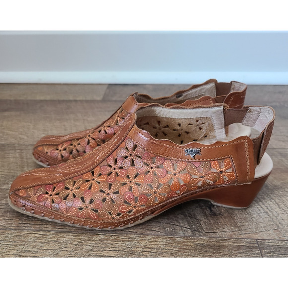 PIKOLINOS | Shoes | Pikolinos Women Wedge Sandal Leather Floral ...